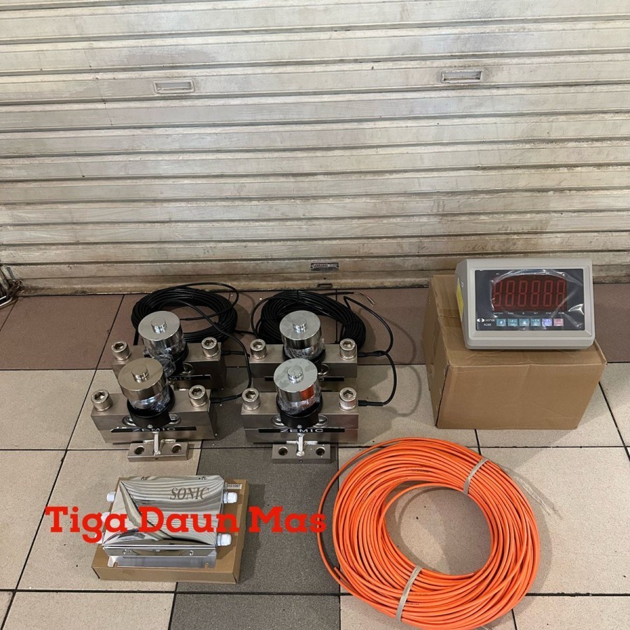 Jual Paket Jembatan Timbang 4 PC Load Cell Zemic HM9B 30 Ton + Indikator Sonic A28E + Junction ...