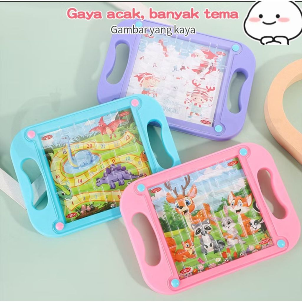 Jual Mainan Keseimbangan Jadul Nostalgia Labirin 2 Bola Maze Puzzle ...