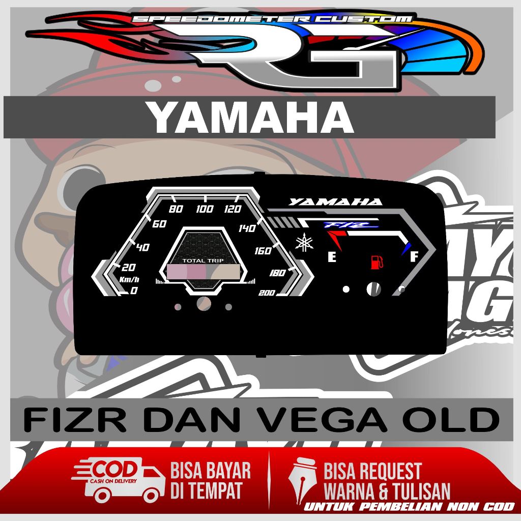 Jual PAPAN SPEEDOMETER CUSTOM YAMAHA FIZR DAN VEGA OLD | Shopee Indonesia