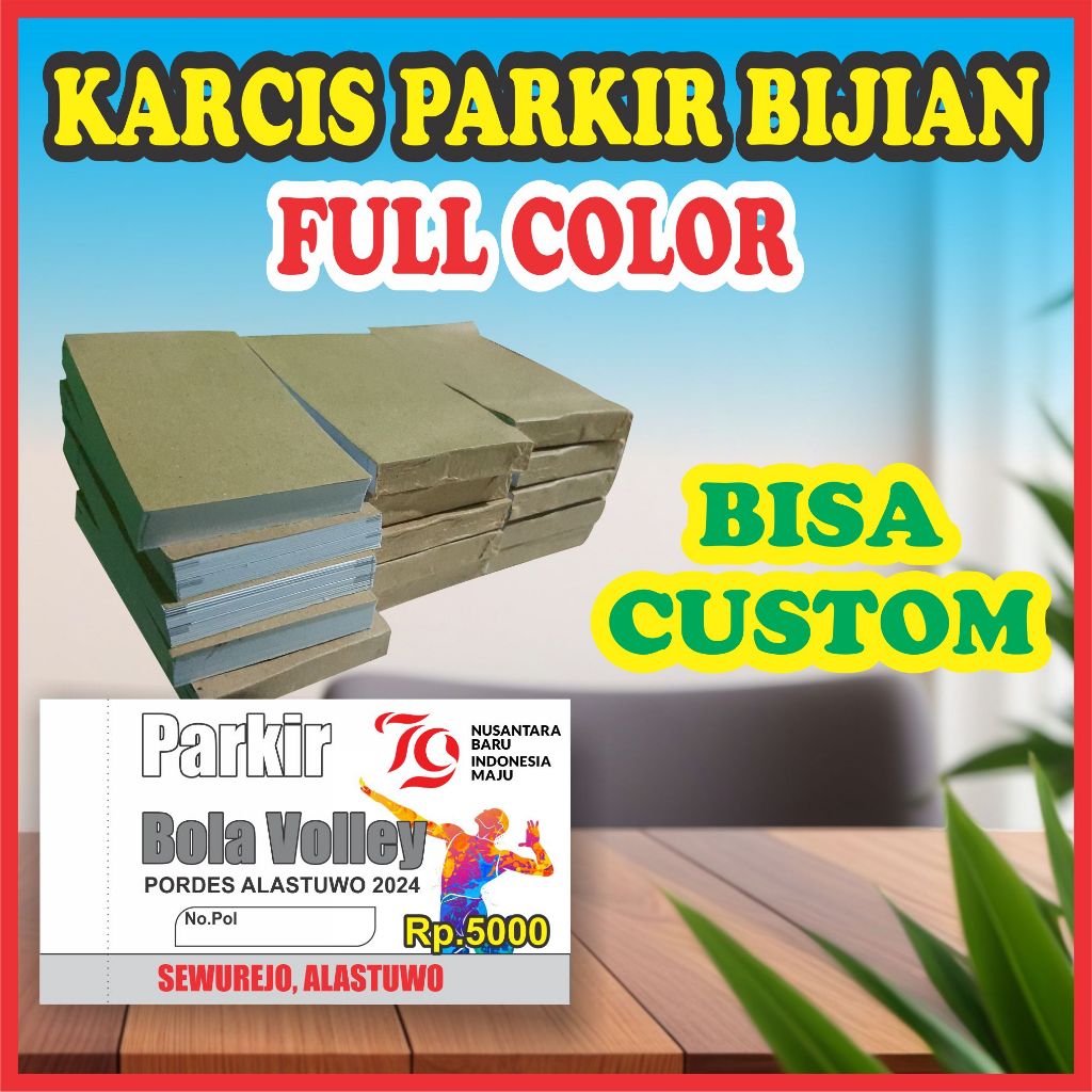 Jual karcis Parkir full color satuan | Shopee Indonesia