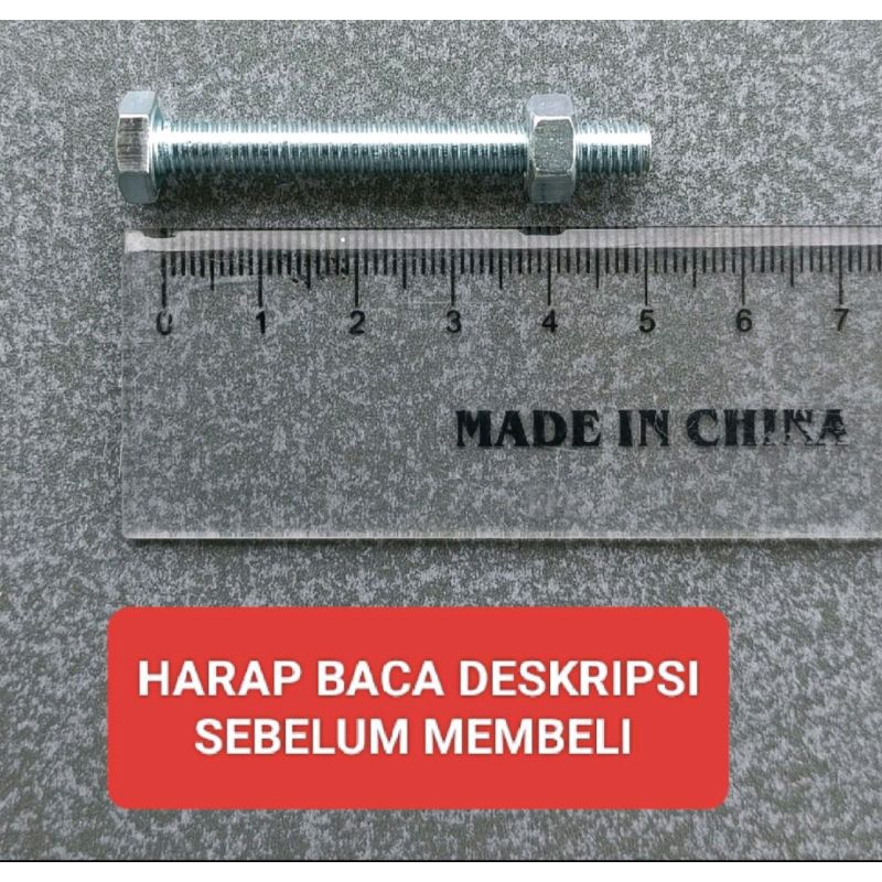 Jual Mur Baut Kunci Ring Pas Pass 10 Panjang 5 cm | Shopee Indonesia