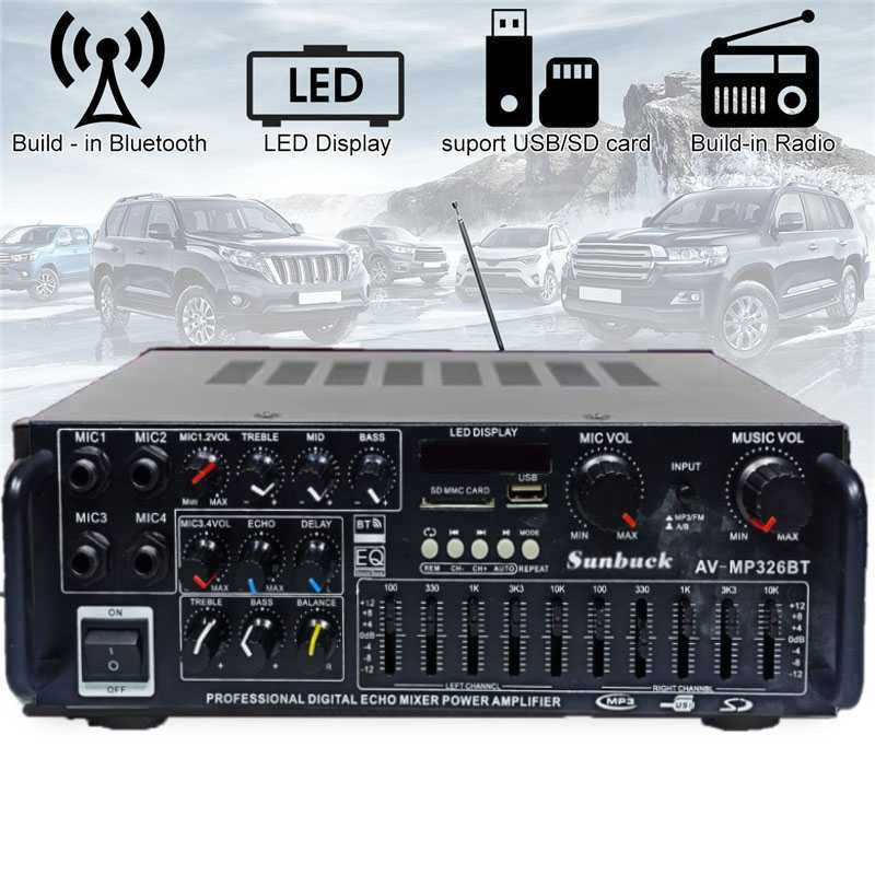 Jual Sunbuck Audio Amplifier Hi-fi Stereo EQ Bluetooth Karaoke FM 2000W ...