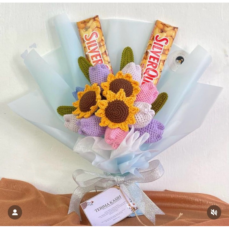 Jual Buket Bunga Rajut - cantik dan eksklusif | Shopee Indonesia