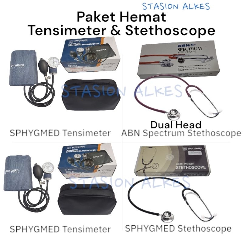 Jual Paket Tensimeter Sphygmed Aneroid + Stetoskop ABN Spectrum ...