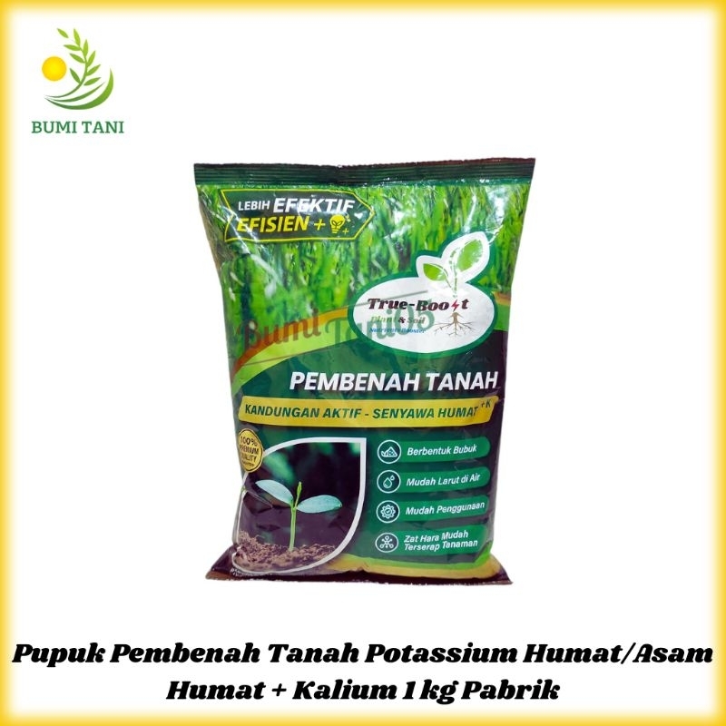 Jual Pupuk Pembenah Tanah Potasium Humat+Kalium Asam Humat Kalium 1 Kg ...