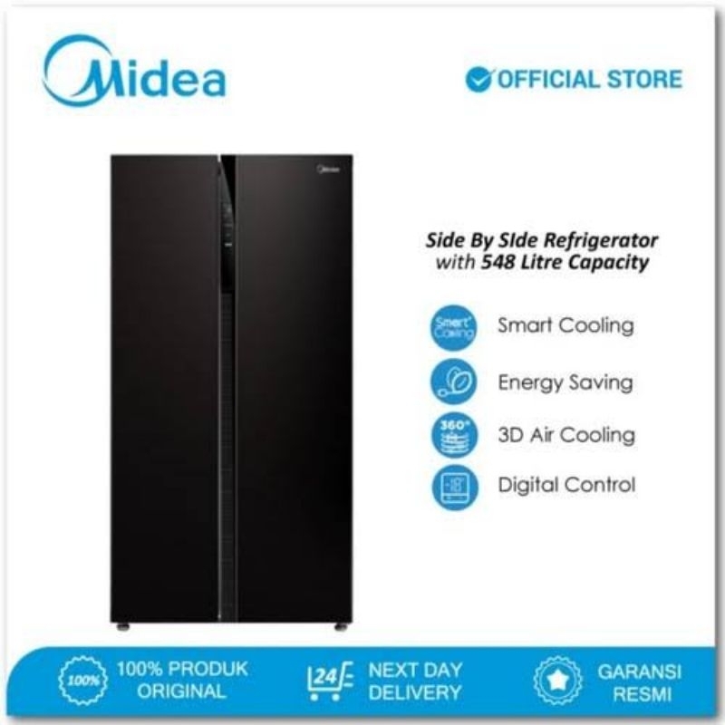 Jual KULKAS SIDE BY SIDE MIDEA 2PINTU MDRS710FGF281D | Shopee Indonesia