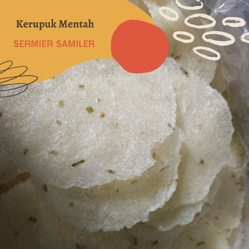 Jual ( 1 KG) KERUPUK SERMIER PUTIH MENTAH / KRUPUK SERMIER GURIH ...