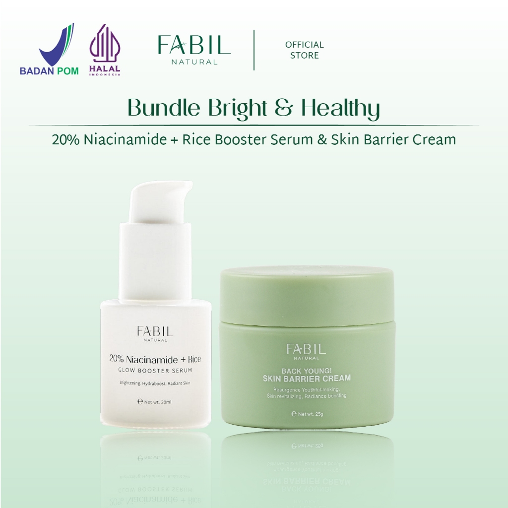 Jual [2 pcs] Fabil Bundle Bright & Healthy 20% Niacinamide + Rice ...