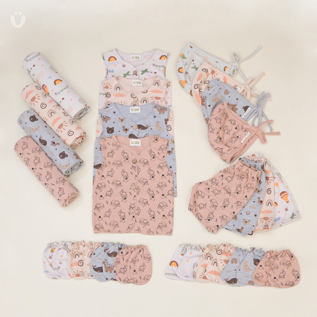 Jual PAKET NEWBORN BEDONG BONNET SET SETELAN LENGAN PENDEK SINGLET DOVE ...