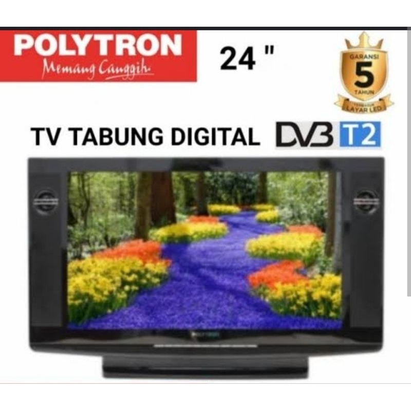 Jual TV tabung Polytron 24" Tanpa setup box digital | Shopee Indonesia