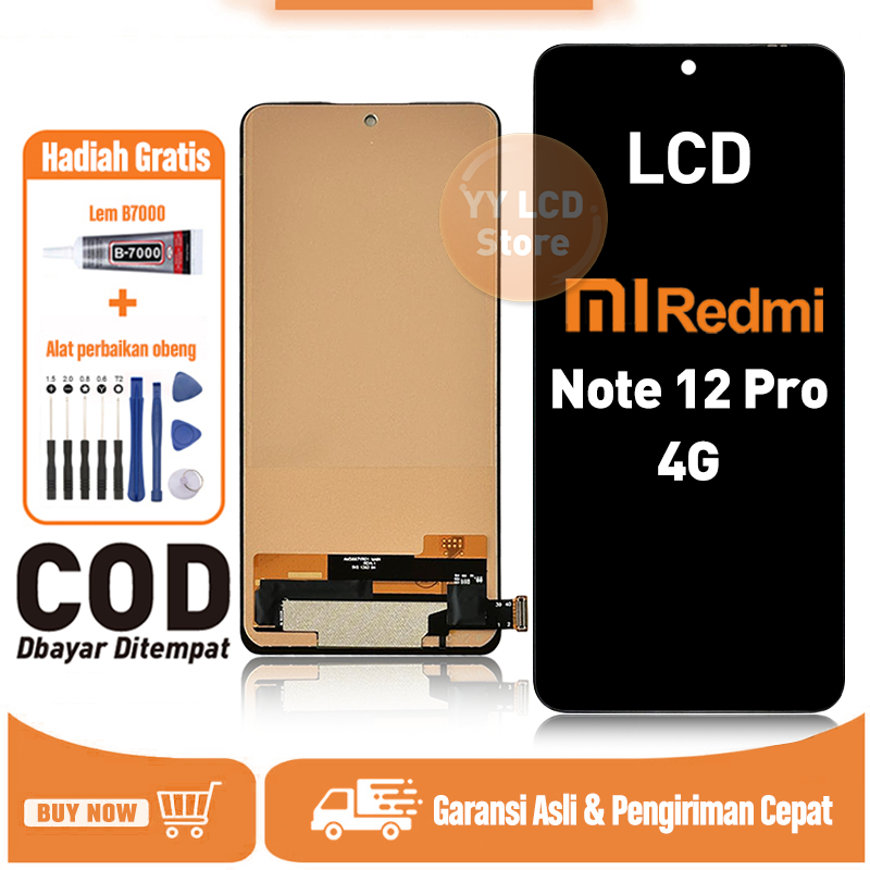 Jual LCD REDMI NOTE 12 PRO 4G Original COD TOUCHSCREEN Fullset Crown ...