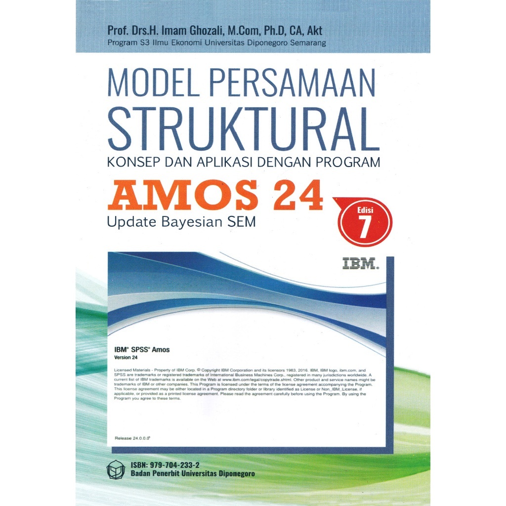 Jual MODEL PERSAMAAN STRUKTURAL KONSEP DAN APLIKASI DENGAN PROGRAM AMOS ...