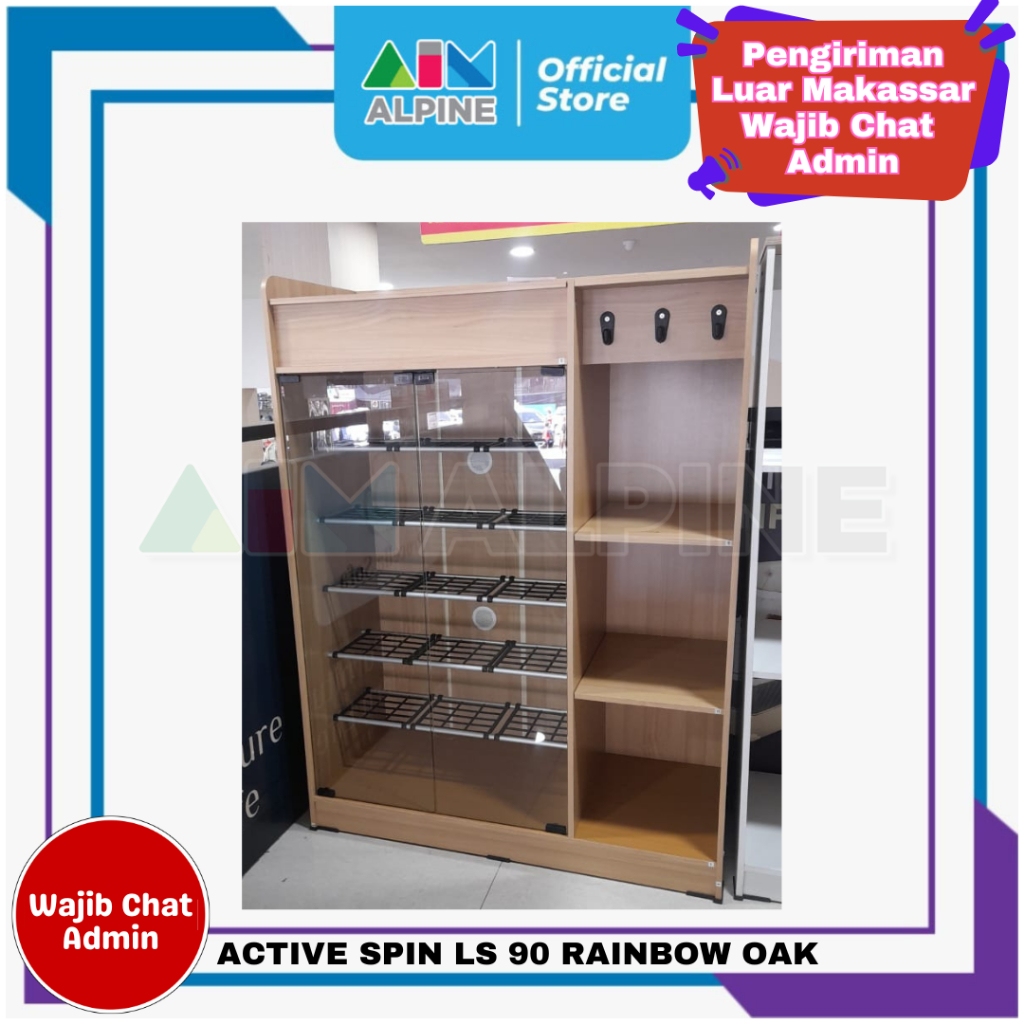 Jual RAK SEPATU ACTIVE SPIN LS 90 RAINBOW OAK | Shopee Indonesia