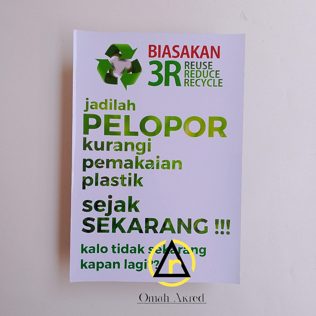 Jual Poster Biasakan 3R - Kurangi Sampah Plastik - Poster Sampah | Shopee Indonesia