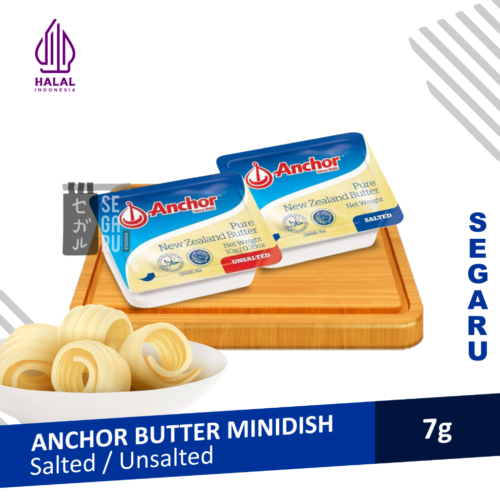 Jual ANCHOR Butter Minidish Unsalted / Salted 7 gram | Shopee Indonesia