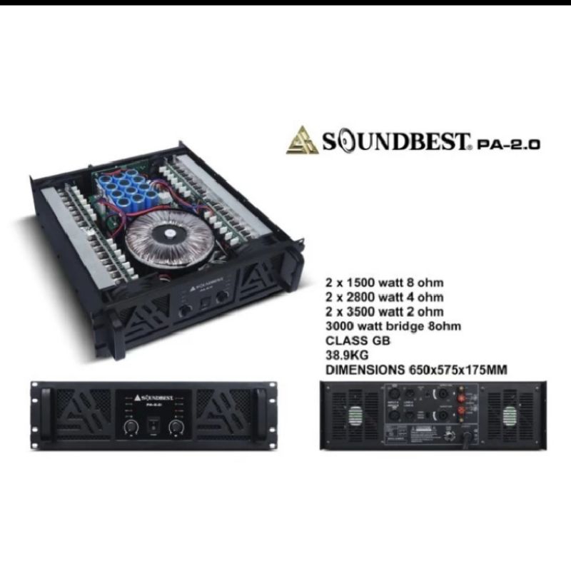 Jual Power soundbest Pa 2.0 original amplifier soundbest class GB ...