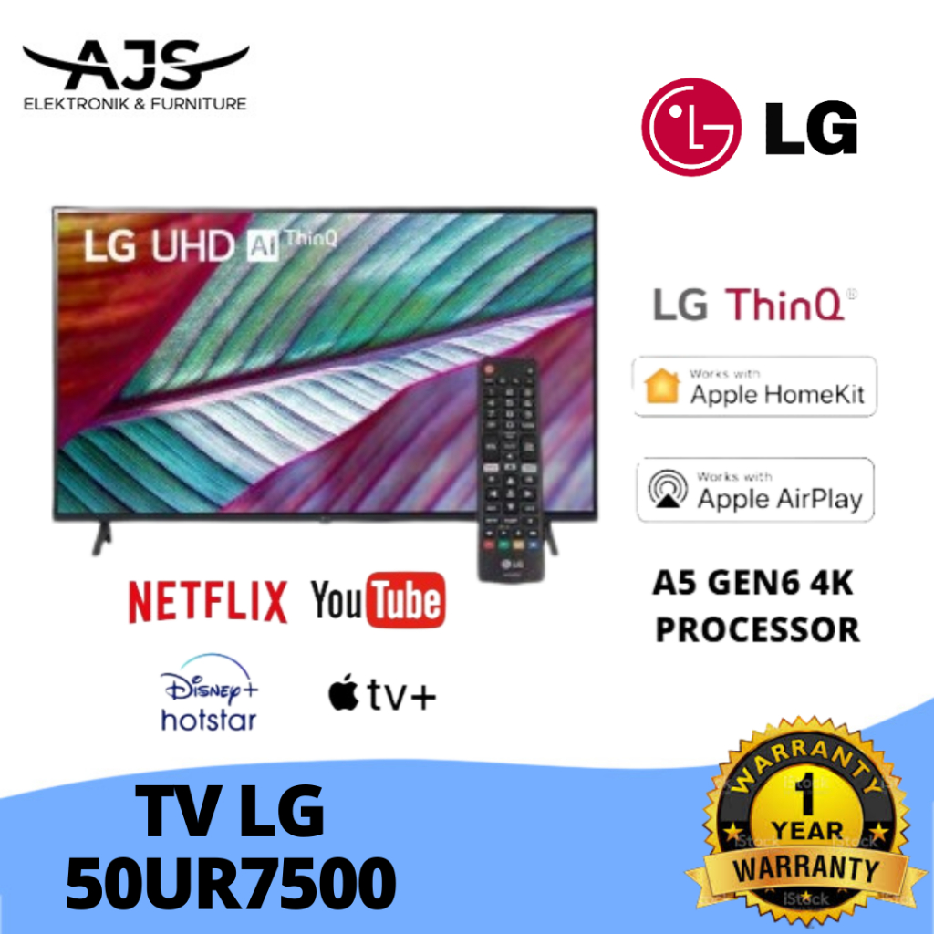 Jual LG 50UR7500 Smart TV LED 4K UHD AI ThinQ TV 50 Inch 50UR7500PSC ...