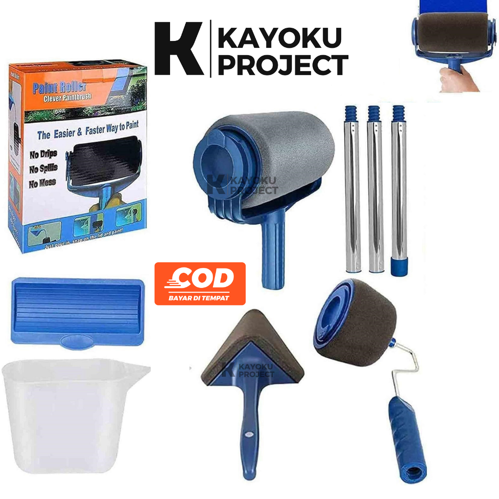 Jual Roll Cat Tembok / Kuas Roller Cat Tembok Paint Runner Pro Roller ...