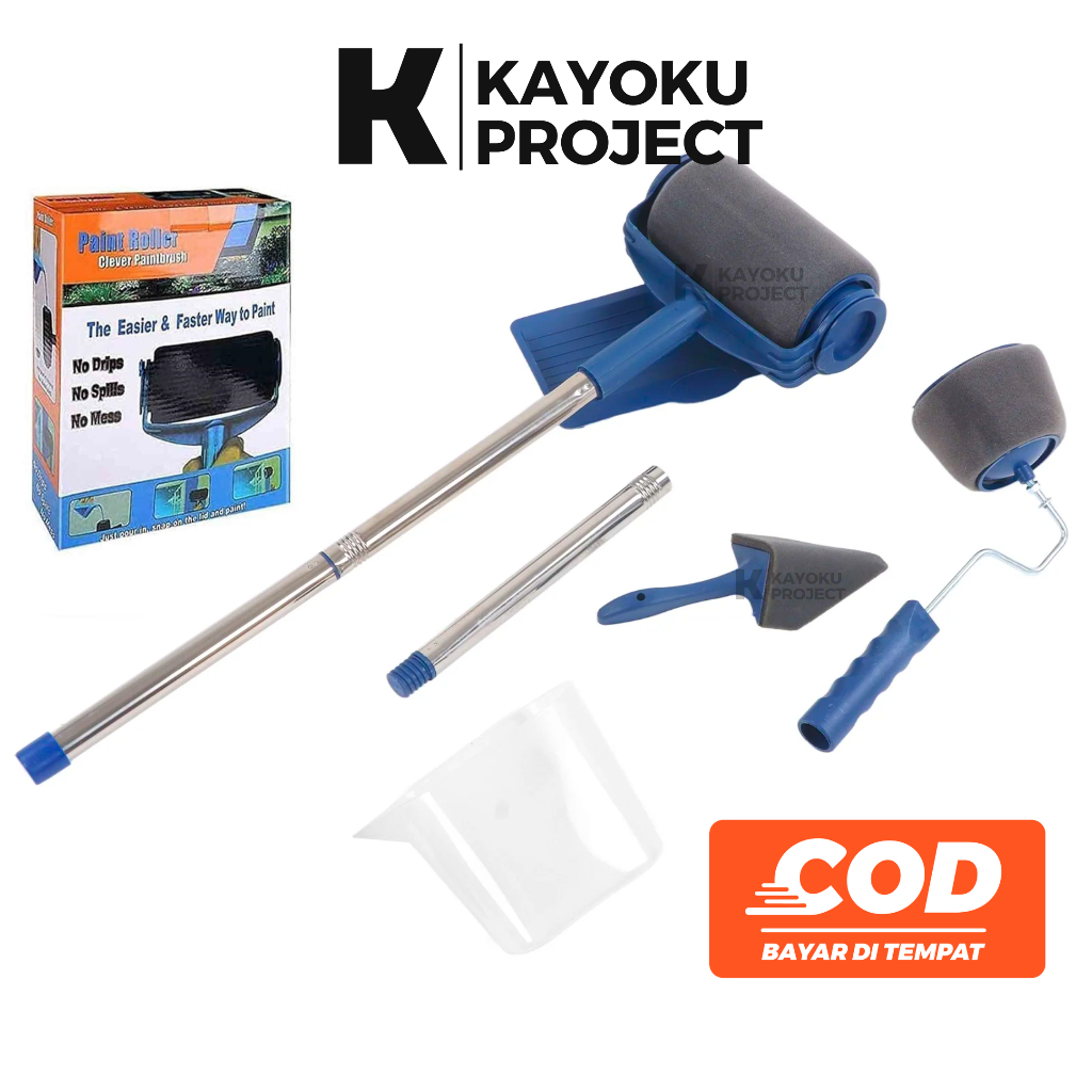 Jual Paint Roller Brush Kit / Pintar Facil Clever Tray / Kuas Roll Cat ...
