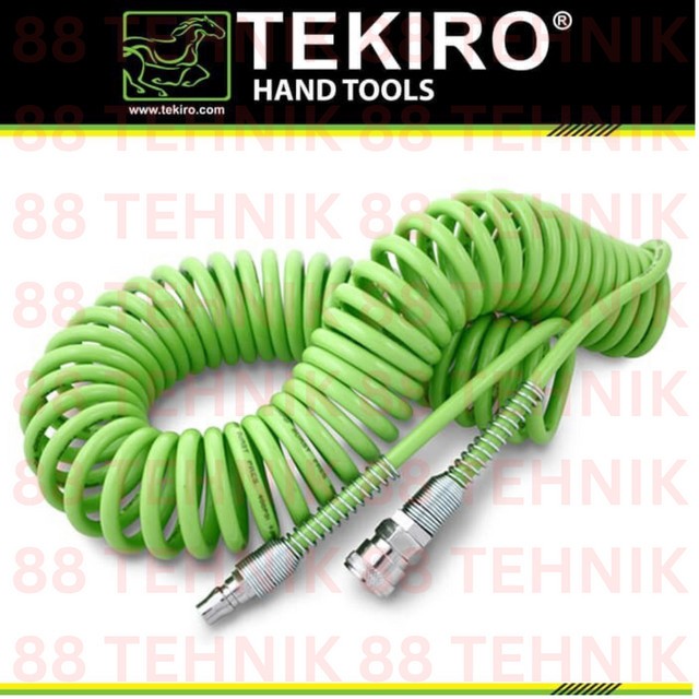 Jual TEKIRO RECOIL HOSE HIJAU WITH SPRING/SELANG ANGIN SPIRAL 5 X 8MM ...
