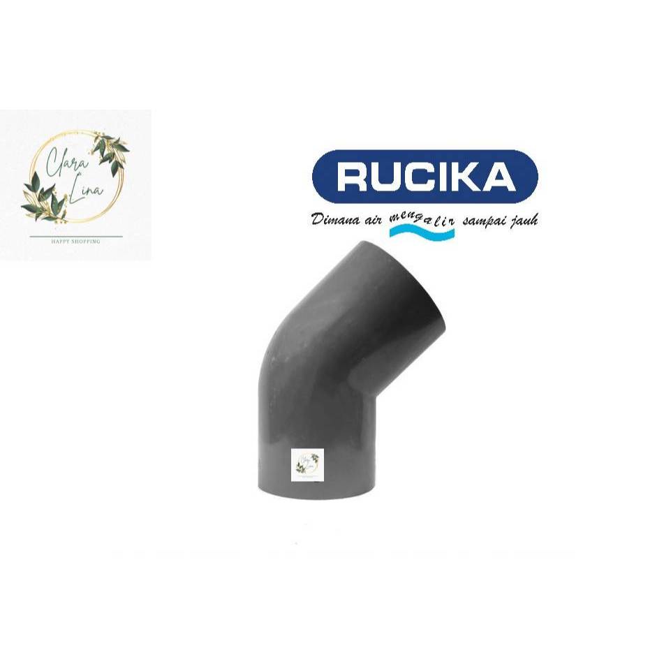 Jual Elbow / Knee 6" inch PVC Rucika AW (Tebal) 45 Derajat (HP) | Shopee Indonesia