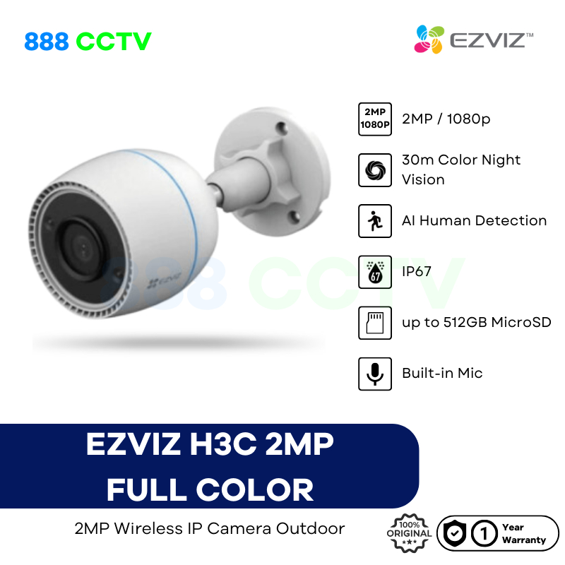 Jual EZVIZ H3C 2MP Smart CCTV Wifi IP Camera Outdoor | Shopee Indonesia