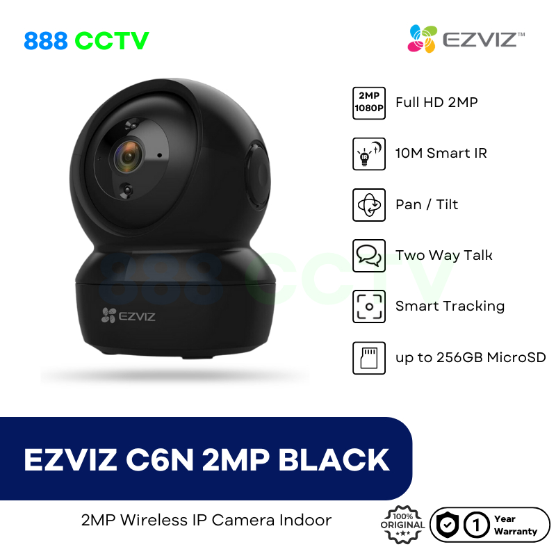 Jual EZVIZ C6N 2MP 1080p BLACK Smart CCTV Wifi IP Camera Wireless ...