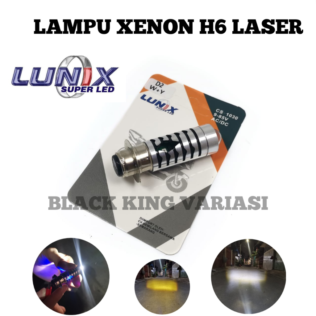 Jual Lampu Utama Led H6 Laser Jauh Dekat Putih Kuning Plus Senja Lampu LED Motor H6 Laser 2 ...