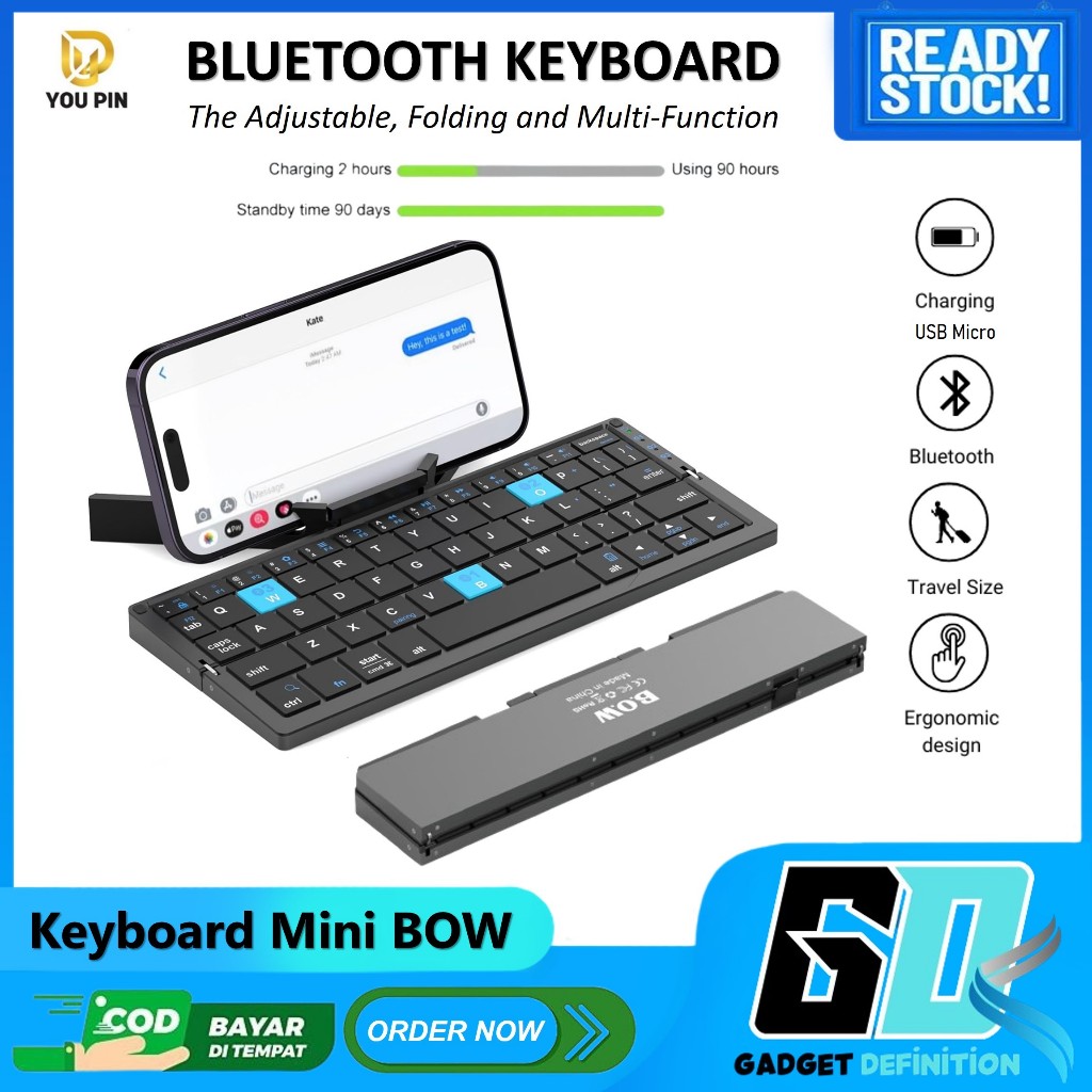 Jual You Pin Foldable Bluetooth Keyboard Wireless With Stand For Phone Tablet Keyboard Wireless