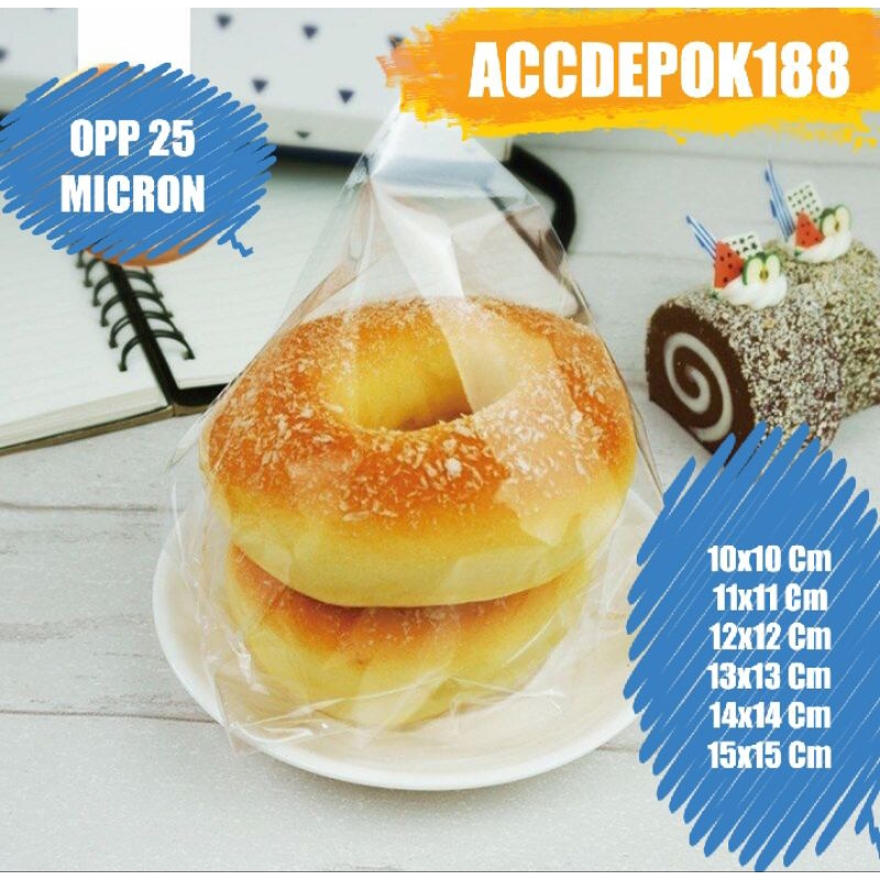 Jual PLASTIK LEM OPP ROTI TEBAL 25 MICRON UKURAN 10X10 11X11 12X12 ...