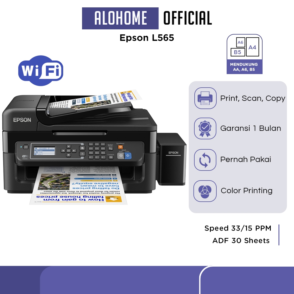 Jual Printer Epson L565 All In One (Print - Scan - Copy) | Shopee Indonesia