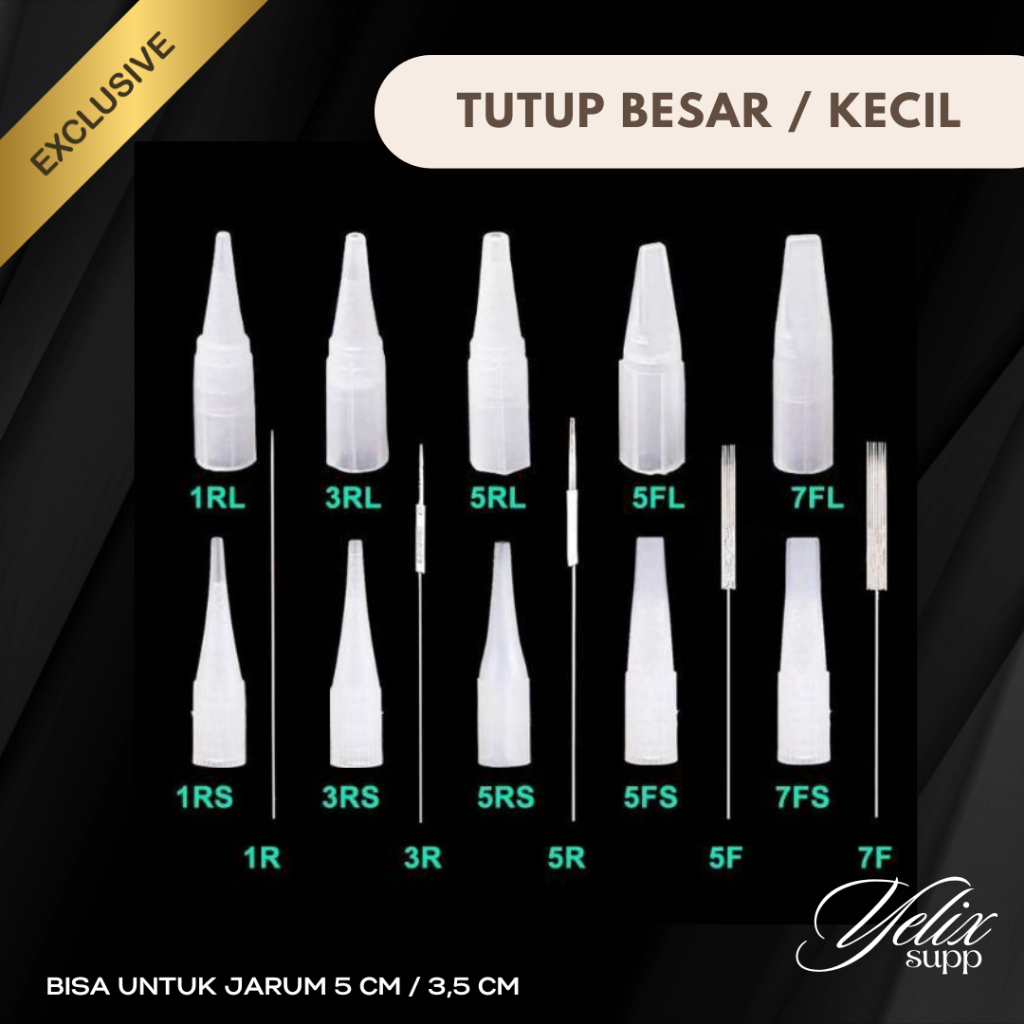 Jual TUTUP TIP JARUM STANDART MOTIF BESAR / POLOS KECIL 1R/3R/5R ECER | Shopee Indonesia