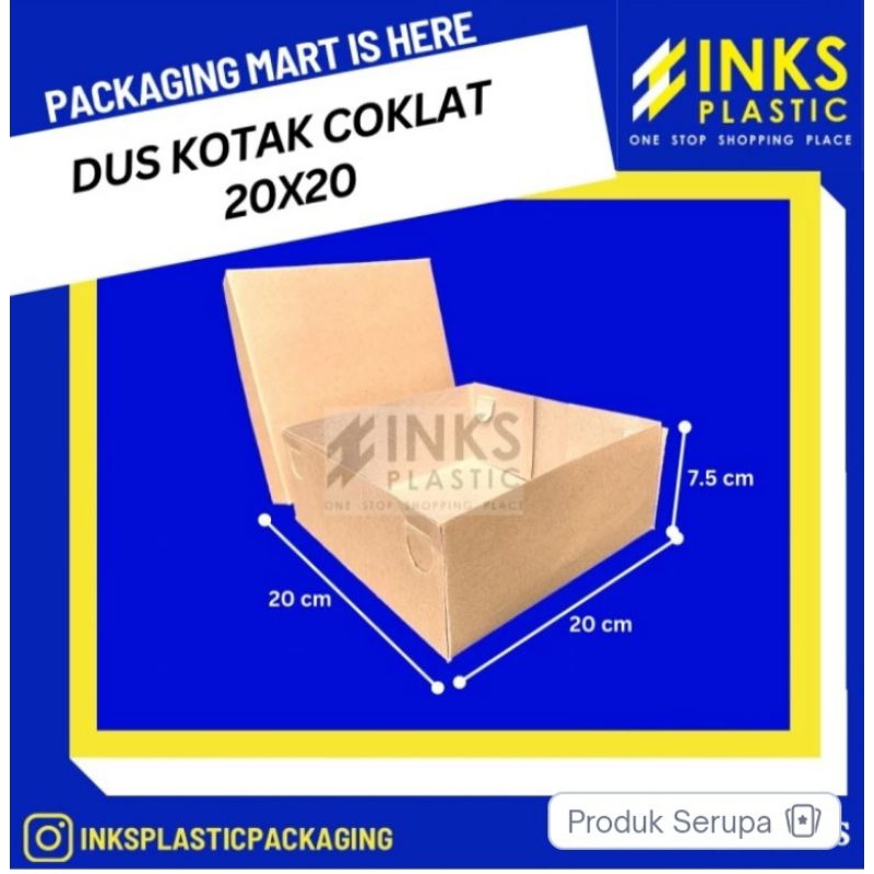 Jual DUS KOTAK 20X20 DUS KOTAK NASI KATERING SNACK KUE (25 PCS ...