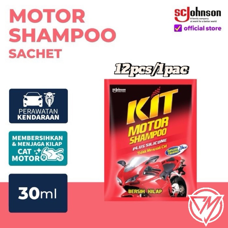 Jual SACHET MERAH ( 12pcs/1pack MERAH ) KIT Motor Shampoo Sachet 30ml ...