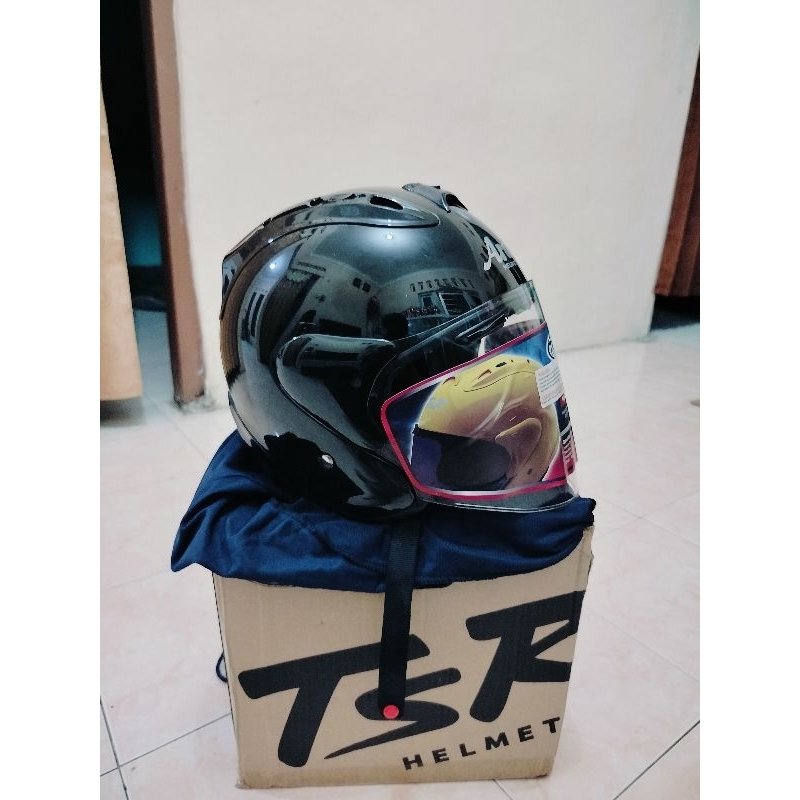 Jual helm TSR RAM 4 BLACK GLOSI | Shopee Indonesia