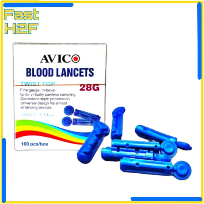 Jual Blood Lancet 28G Avico/Jarum Pen Bekam/Jarum lancet avico | Shopee Indonesia