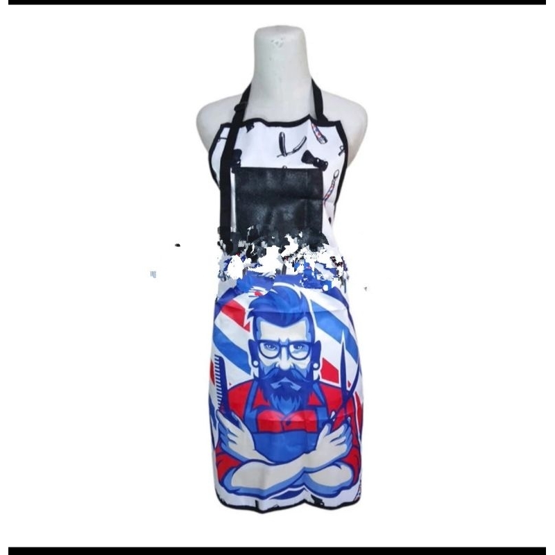Jual KEP / KIP CELEMEK APRON SALON / BARBER POTONG RAMBUT GAMBAR ORANG ...