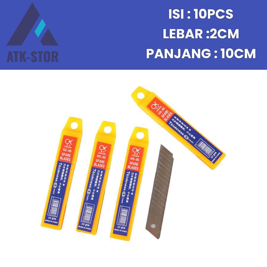 Jual Isi Cuter/Pisau Cutter 1 Tube Isi 10 Pcs Mata Pisau | Shopee Indonesia