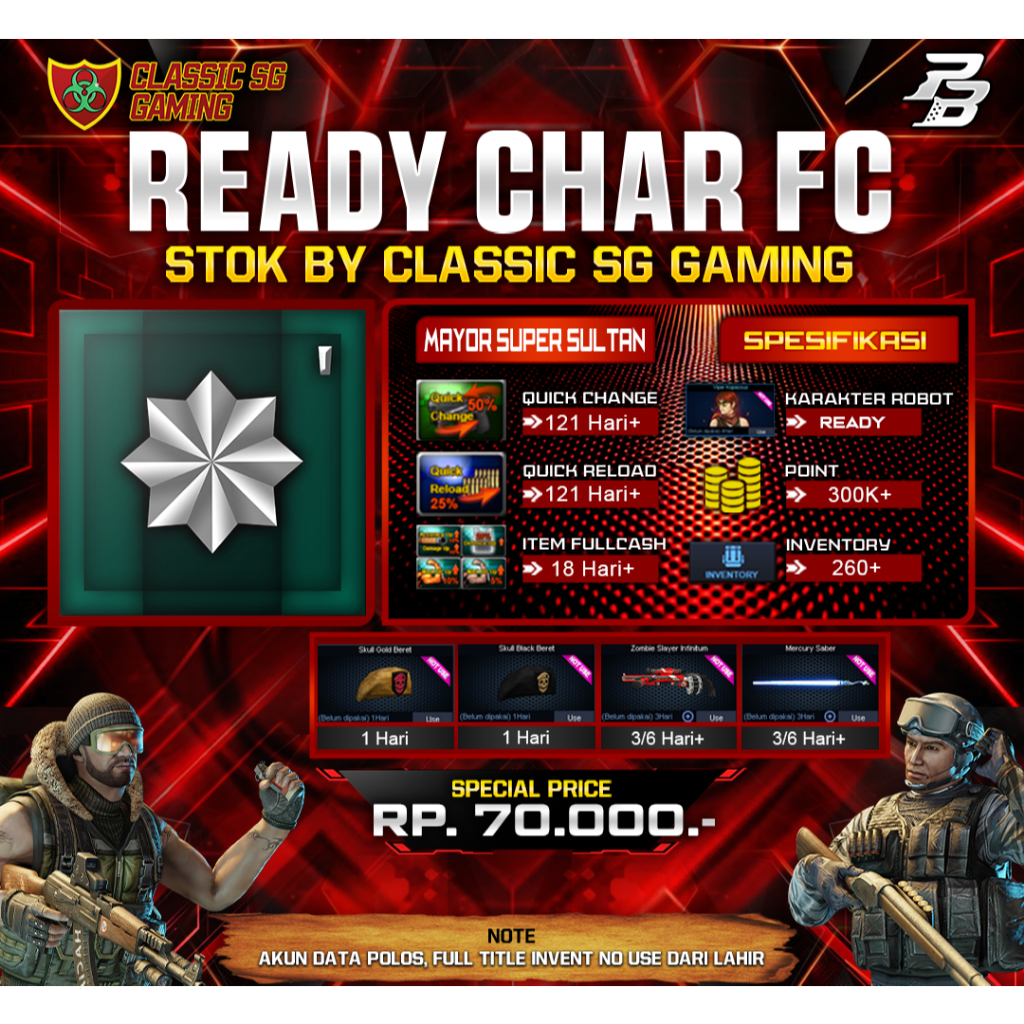 Jual CHAR POINT BLANK MAYOR 1 SUPER SULTAN FULL TITLE |GAME PC | Shopee ...