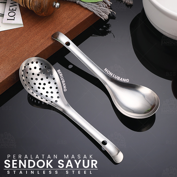 Jual Spoon Ladle Centong Sayur Saringan Sup Mie Serokan Masak Stainless ...