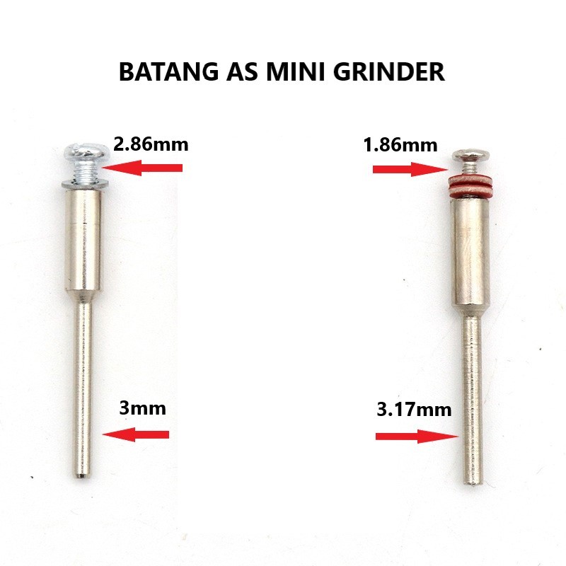 Jual Batang As Potong Mini Grinder Shaft Mata Poles Cut Off as 3mm ...