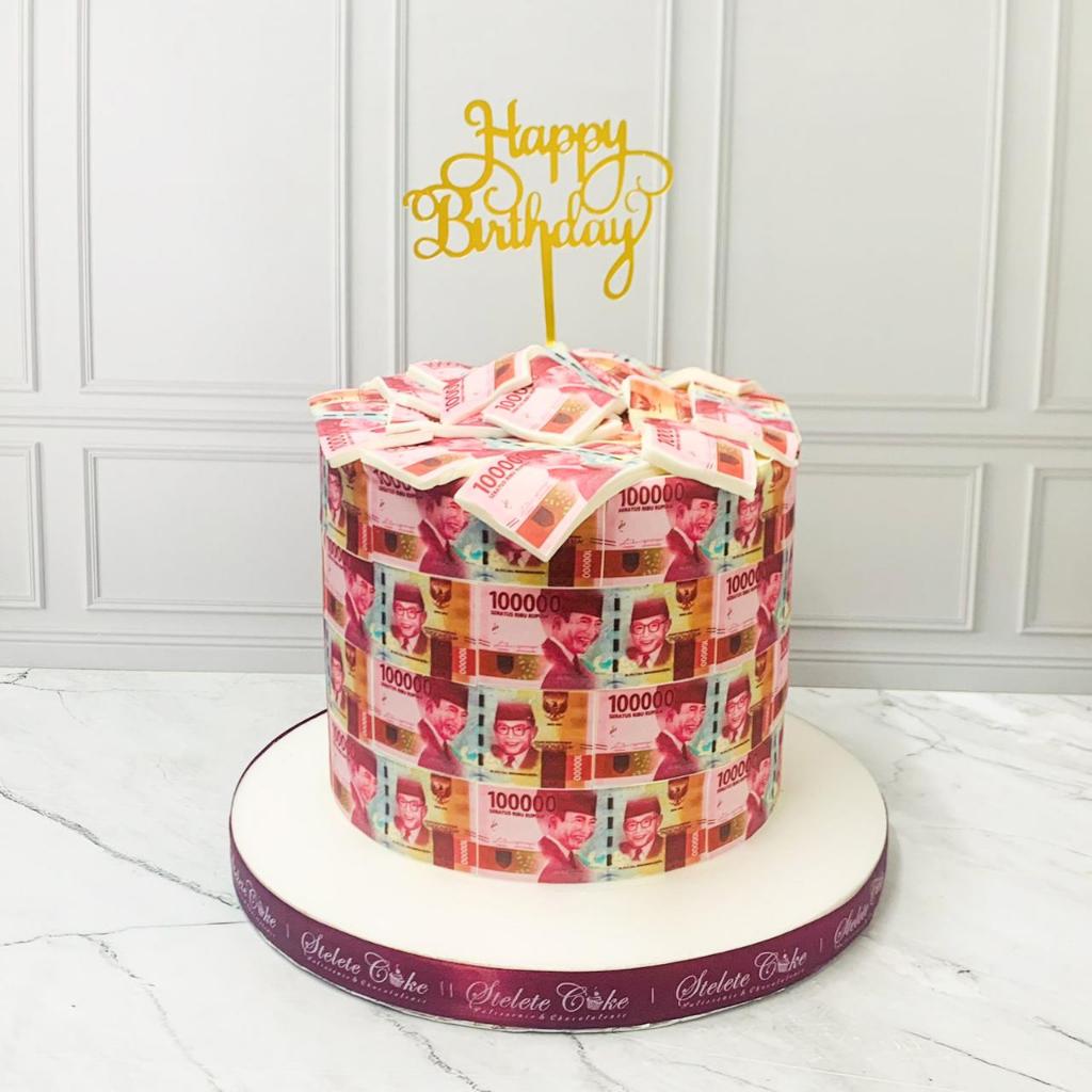 Jual Kue Ulang Tahun/Birthday Cake/Kue Ultah Tema Uang/Birthday Cake jakarta | Shopee Indonesia