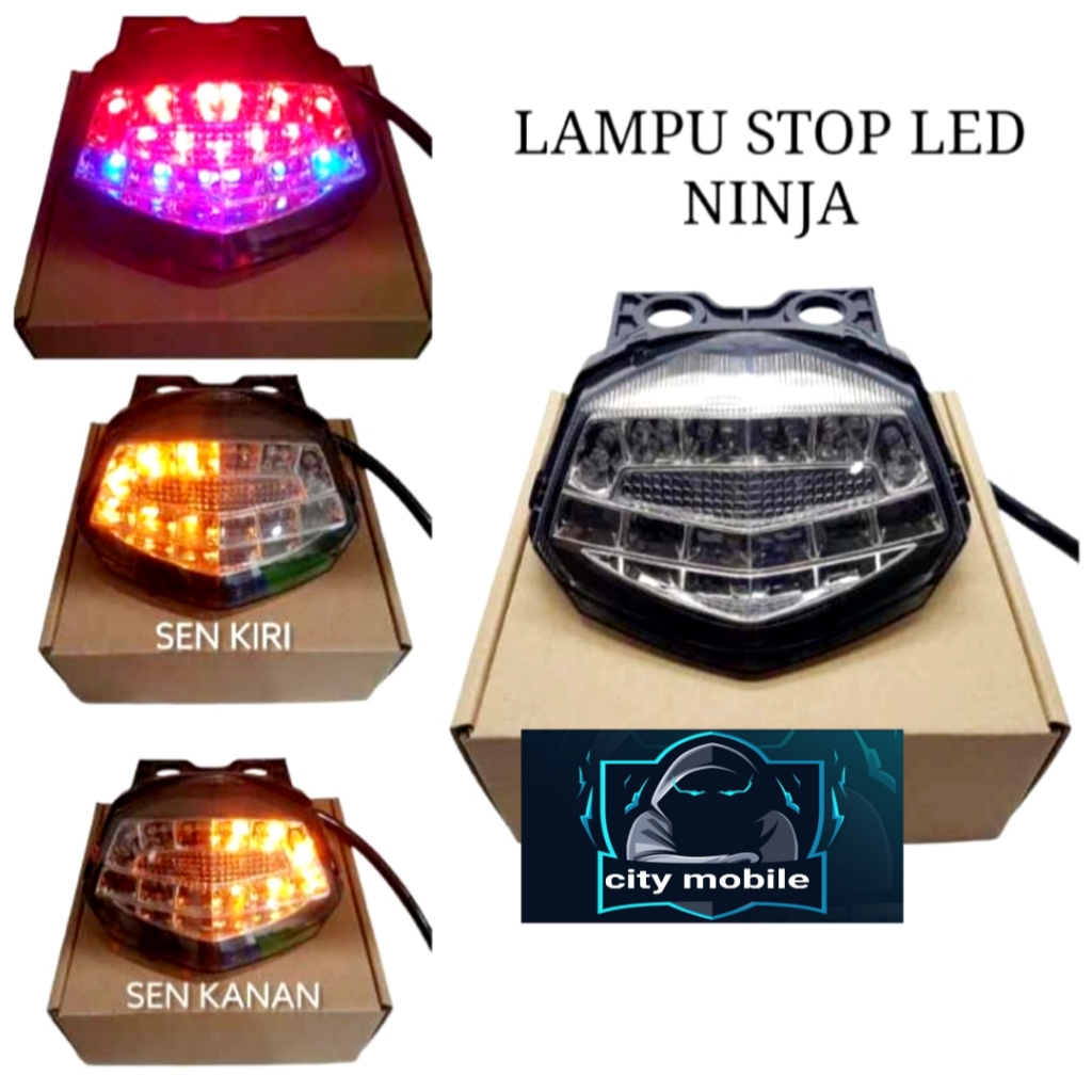 Jual Lampu stop led ninja ninja 250 karbu plus sen lampu belakang ...
