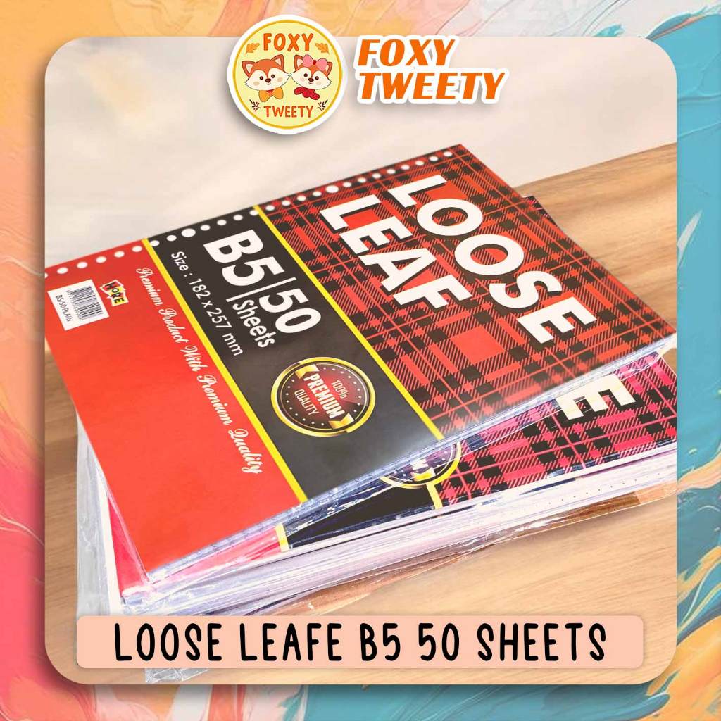 Jual Binder Uk B5 Premium isi 50 Sheets Loose Leaf B5 Merk HORE ...