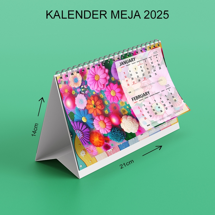 Jual Kalender 2025 Lengkap / Kalender Meja Ukuran (14,5 x 21,5 cm ...