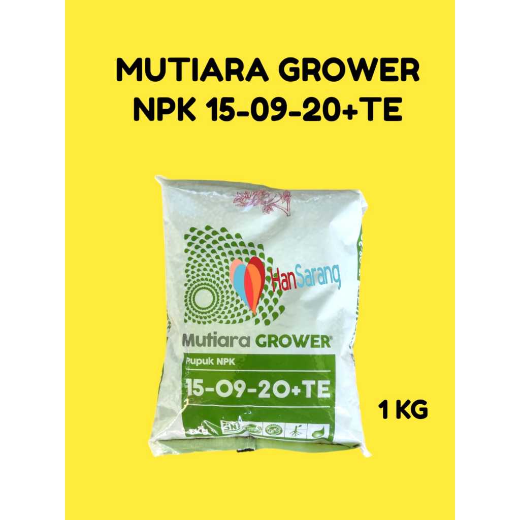 Jual Pupuk Mutiara Grower NPK 15-09-20+TE 1 kg Mutiara Meroke Kemasan ...