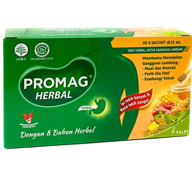 Jual PROMAG HERBAL 15 ML 1 BOX isi 6 SACHET obat maag mag untuk ...