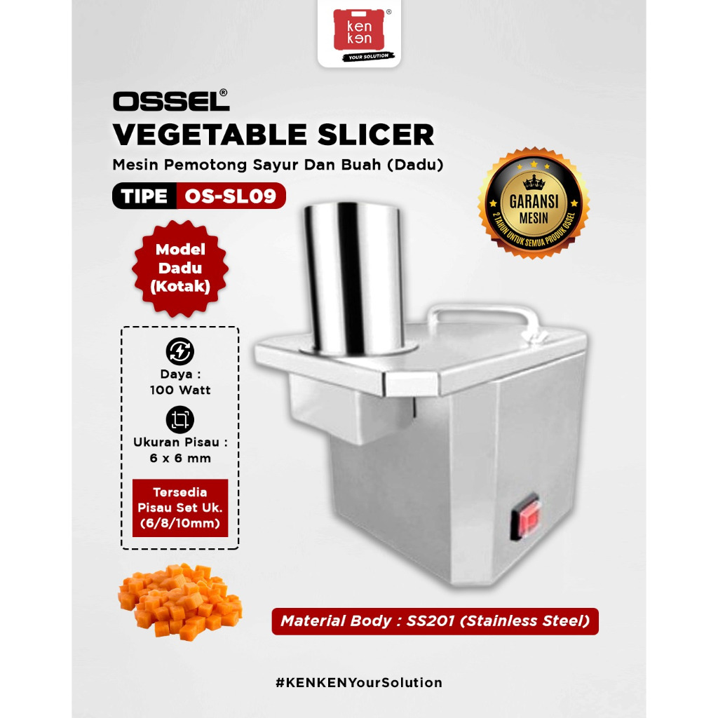 Jual OSSEL Mesin Potong Dadu Sayur Buah Food Dicing Machine OS-SL09 ...
