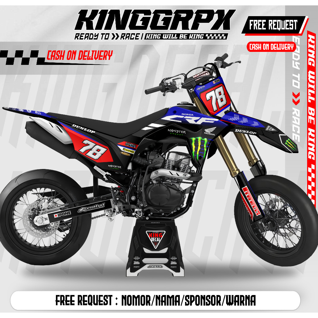 Jual DECAL STICKER CRF 150 L FULL BODY / DECAL CRF 150 / DECAL STIKER ...