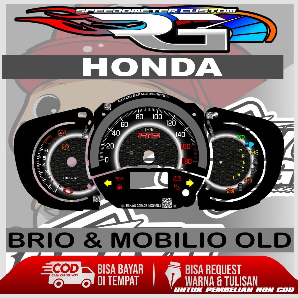 Jual PAPAN SPEEDOMETER CUSTOM HONDA BRIO & MOBILIO OLD MANUAL DAN MATIC ...